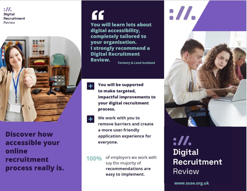 Digital Recruitment Reviews - SUSE - Scottish Union of Supported Employment